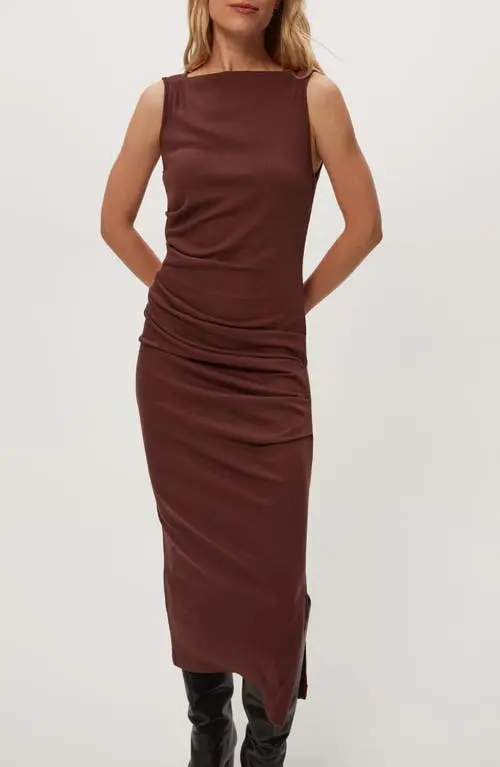 Michael Stars Ruched Sleeveless Maxi Dress