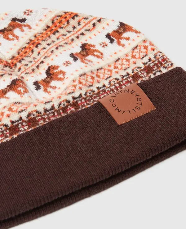 Stella McCartney Wool Beanie - Fair Isle