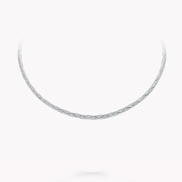 Graff Laurence Signature Faceted Chain Necklace - White Gold