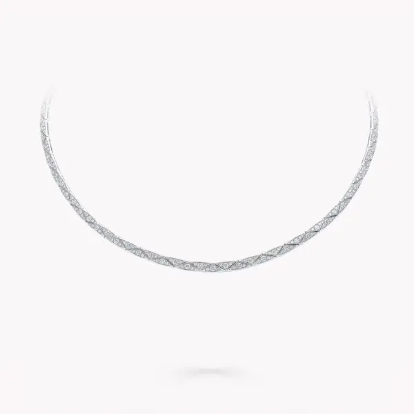 Graff Laurence Signature Faceted Chain Necklace - White Gold