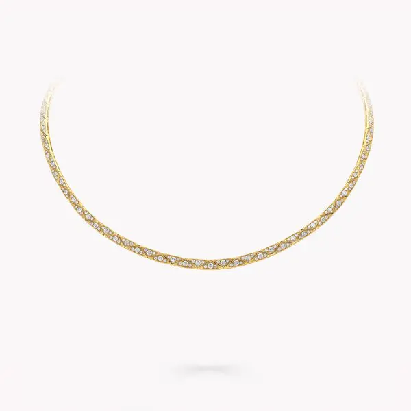 Graff Laurence Signature Faceted Chain Necklace - Yellow Gold