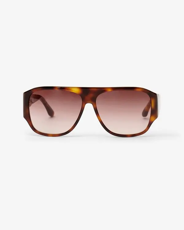 Isabel Marant Mikala Mask Sunglasses - Havana / Brown Pink Sh
