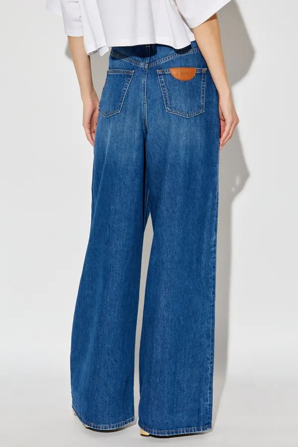 Chloé High-waisted Wide Leg Jeans - Blue