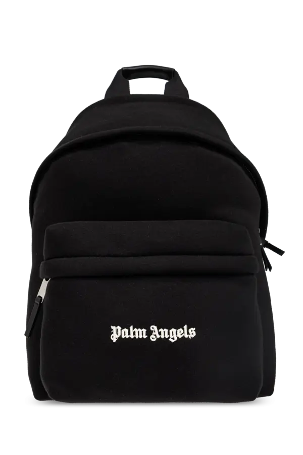 Palm Angels Backpack With Embroidered Logo - Black