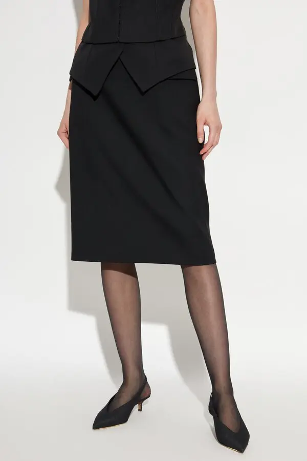 Alexander McQueen Wool Skirt With Pockets