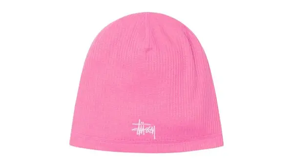 StÜssy Waffle Skullcap Beanie - Pink