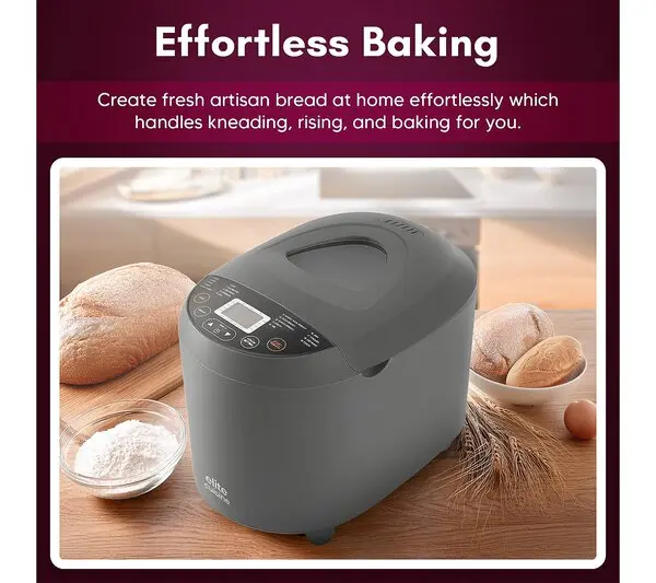 ELITE Cuisine Bread Maker W/ Ceralast Ceramic P An & Blade