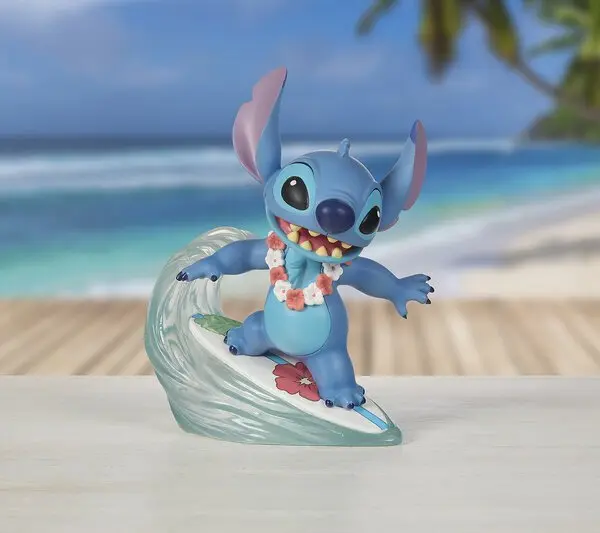 PRECIOUS MOMENTS Disney Stitch Surfing Figurine - One-color