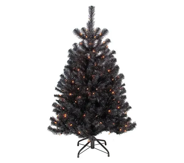 NORTHLIGHT Prelit Noble Spruce Halloween Tree 4 - One-color