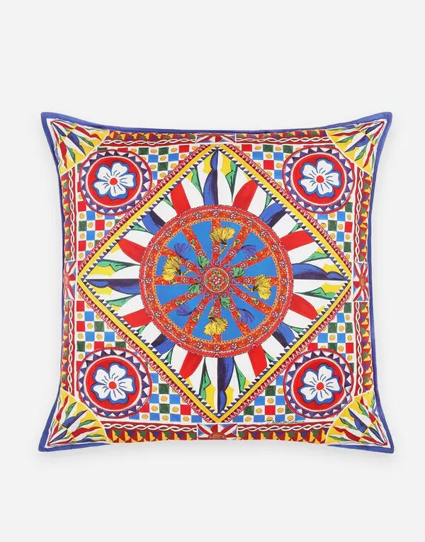 Dolce & Gabbana Canvas Cushion Large - Multicolor