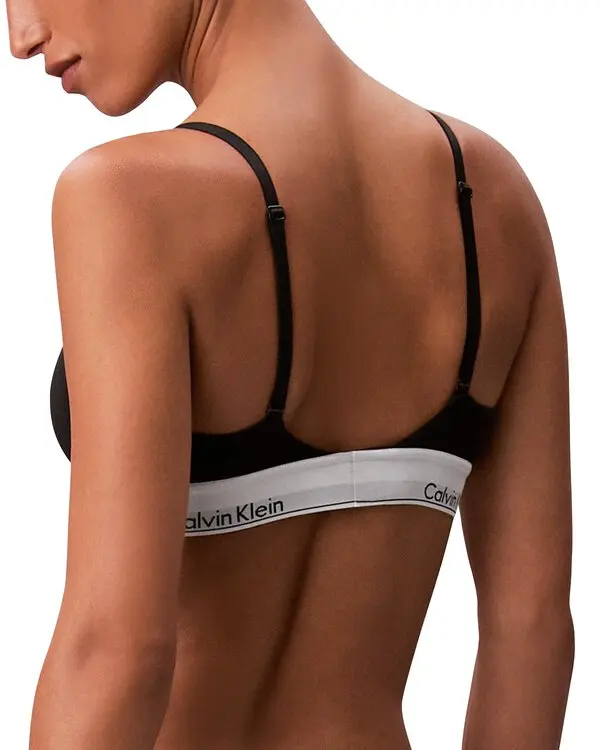 Calvin Klein Icon Logo Brand Bra - Black