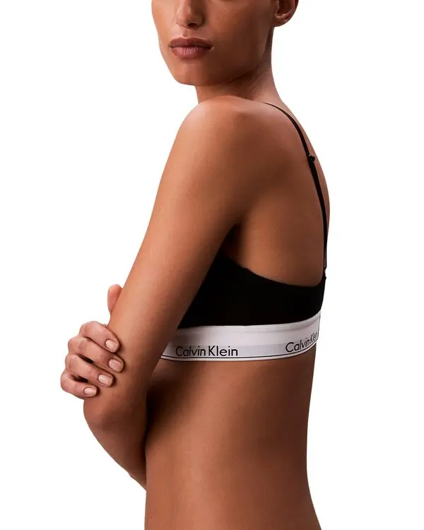 Calvin Klein Icon Logo Brand Bra - Black