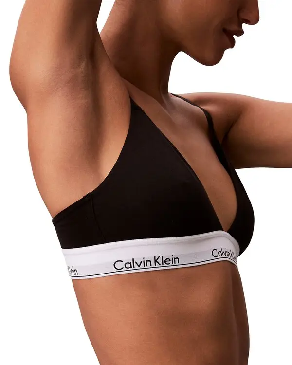 Calvin Klein Icon Logo Brand Bra - Black
