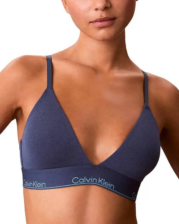 Calvin Klein Icon Logo Brand Bra - Dark Denim