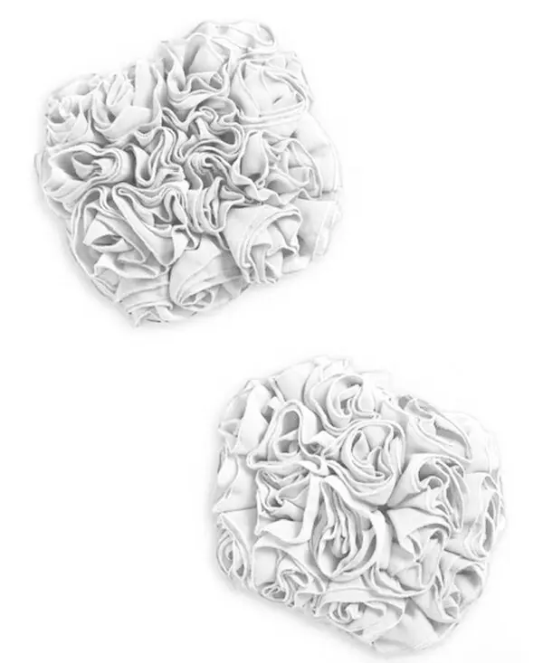 Naked Wardrobe Rose Petal Textured Cuffs - White