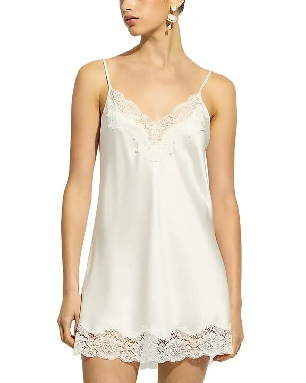 Ginia Silk Lace Chemise - Creme