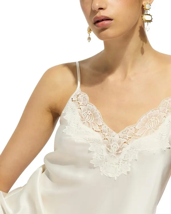 Ginia Silk Lace Chemise - Creme