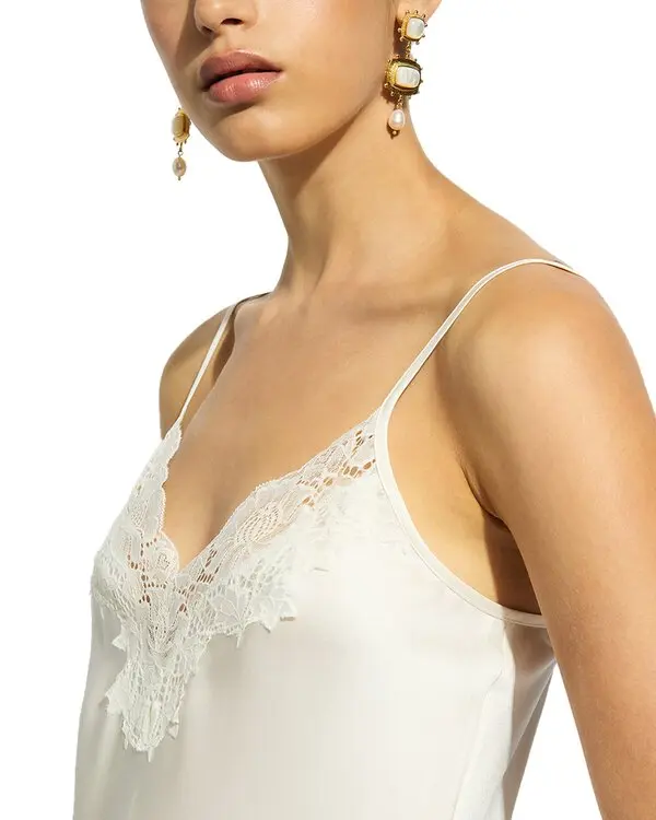 Ginia Silk Lace Chemise - Creme