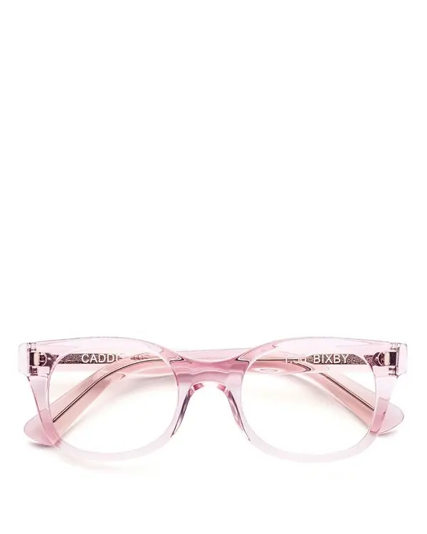 CADDIS Bixby 49 Mm Reading Glasses - Polished Clear Pink