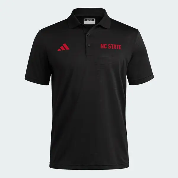 Adidas Nc State Wolfpack Coaches Ottoman Polo - Black / Team Power Red