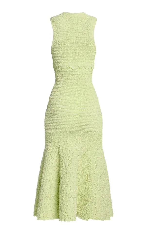 slim fit dress slacks Girls Lime Green Mesh Fit & Flare Dress