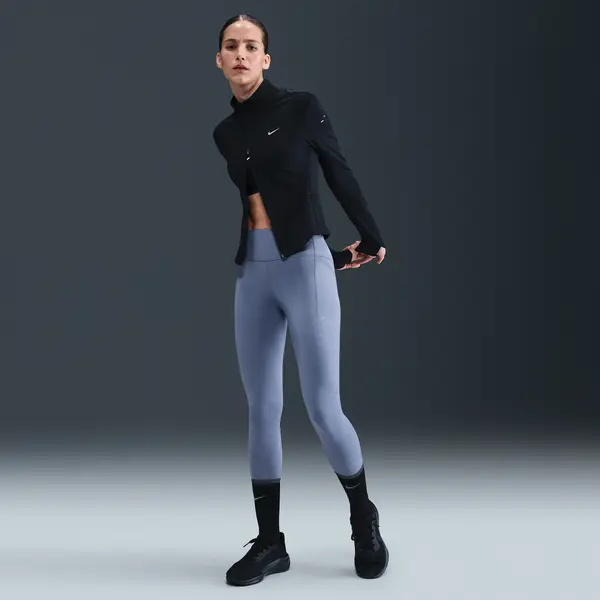 Nike Swift High-waisted 7/8 Running Leggings With Pockets - Blue
