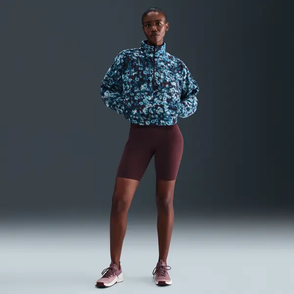Nike One Therma-fit Oversized 1/2-zip Fleece Top - Red