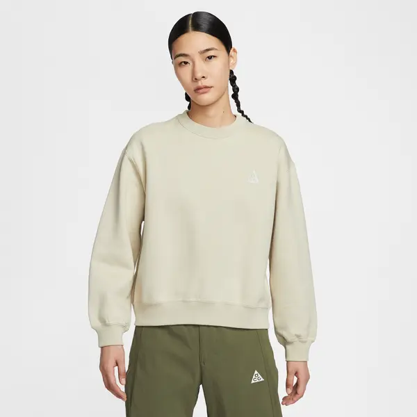 Nike Tuff Fleece" Therma-fit Crew-neck Sweatshirt - Brown