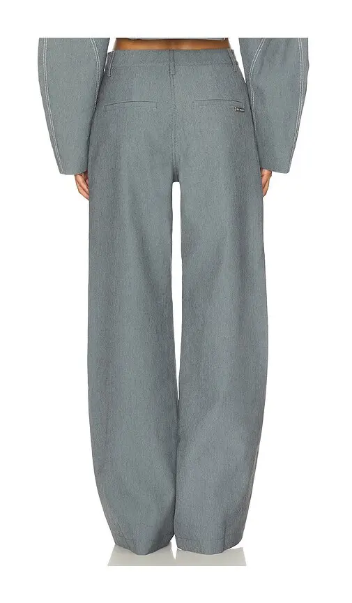 KATE BARTON Draped Specialty Denim Trouser
