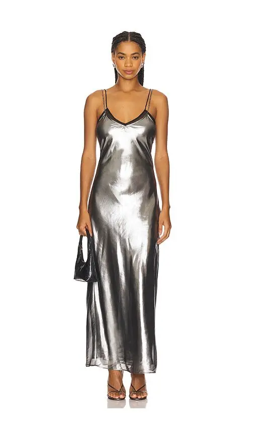 TYLER MCGILLIVARY Estelle Slip Dress - Silver
