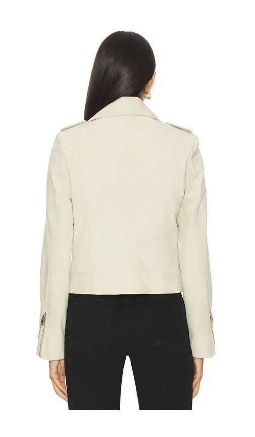 LAMARQUE Donna Suede Jacket - Alabaster