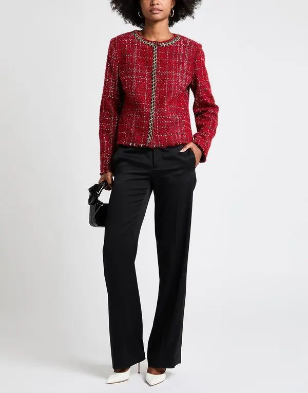 Liu Jo Checked Tweed Jacket - Red