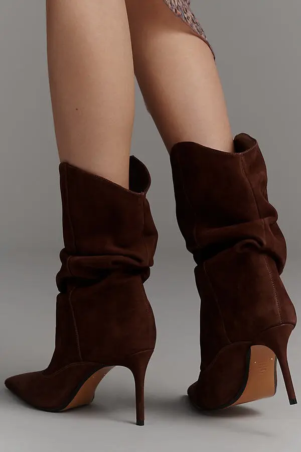 Schutz Maryana Slouch Suede Heeled Boots