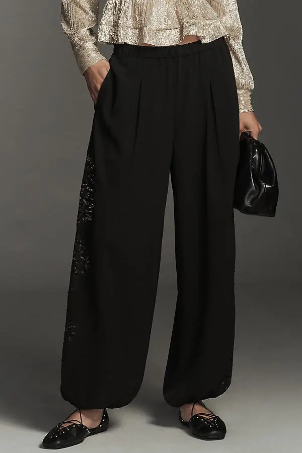 BL-NK Imogen Lace Balloon Pants - Black