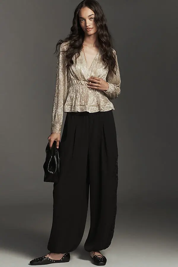 BL-NK Imogen Lace Balloon Pants - Black