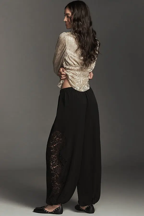 BL-NK Imogen Lace Balloon Pants - Black