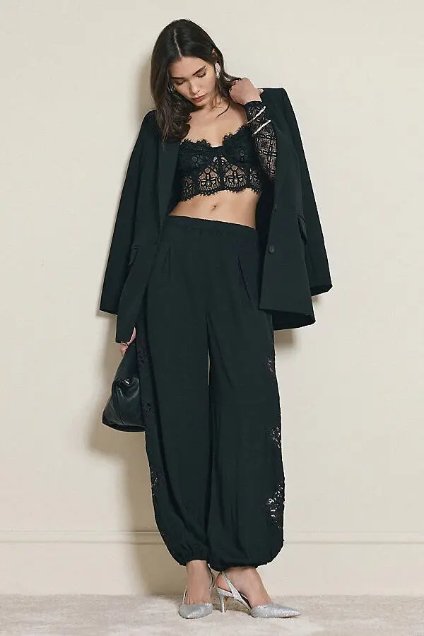 BL-NK Imogen Lace Balloon Pants - Black