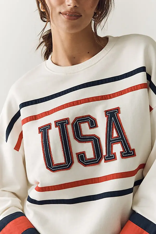 Beach Riot Crewneck Sweater - Firework Colorblock