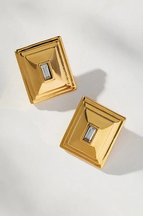 HEAVEN MAYHEM Plaza Post Earrings - Gold