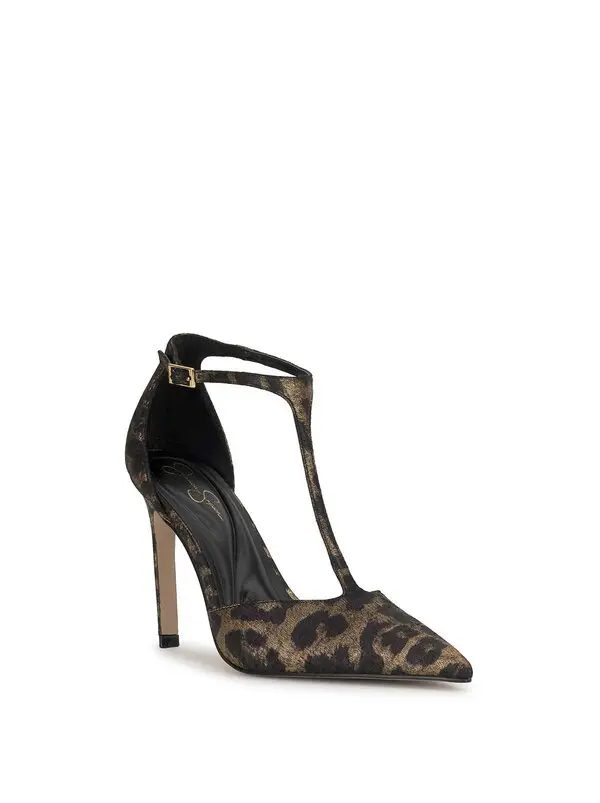 Vince Camuto Willna Leopard T-strap Pumps