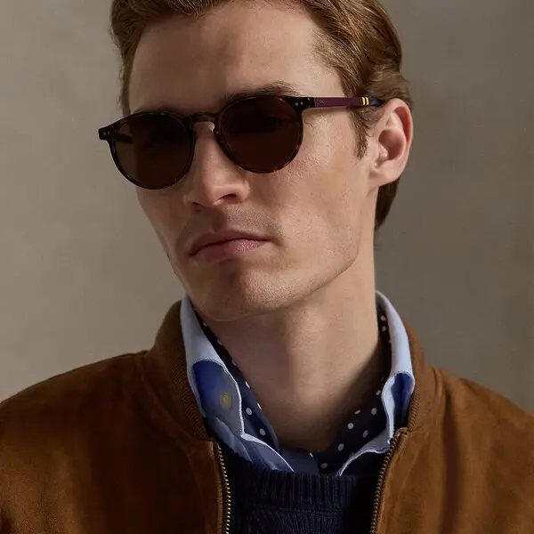 Ralph Lauren Round Frame Sunglasses - Dark Havana