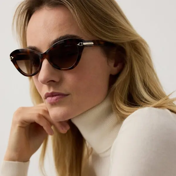 Ralph Lauren Stirrup Cat-eye Sunglasses - Havana