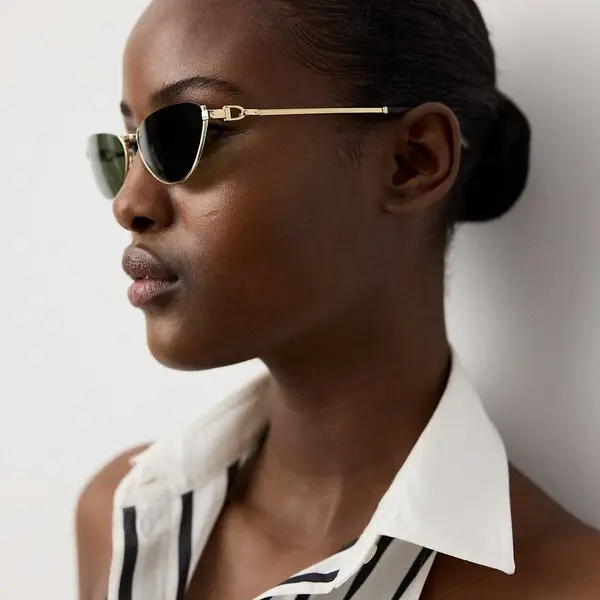 Ralph Lauren Stirrup Cat-eye Sunglasses - Shiny Palegold