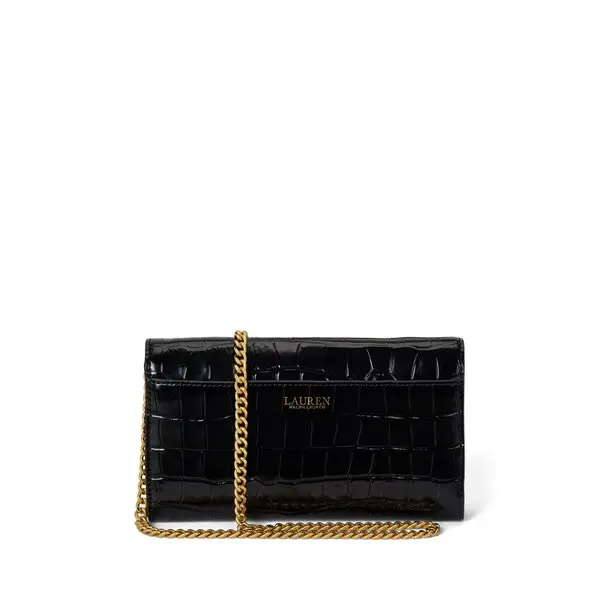 Ralph Lauren Croc-embossed Medium Adair Ii Crossbody