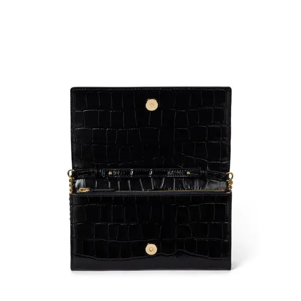 Ralph Lauren Croc-embossed Medium Adair Ii Crossbody