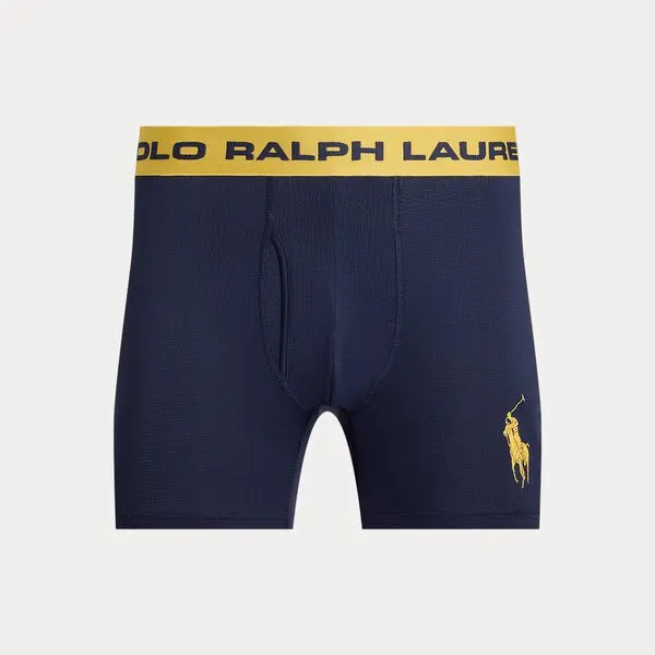 Ralph Lauren Perfect Pouch Big Pony Boxer Brief - Cruise Navy/gold Bugle