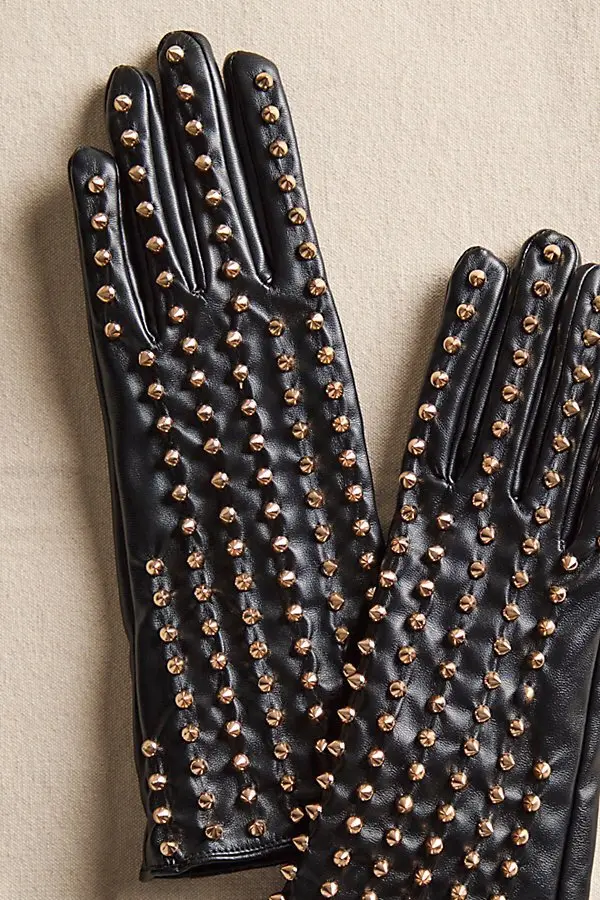 UNDERSTATED LEATHER Studded Leather Gloves