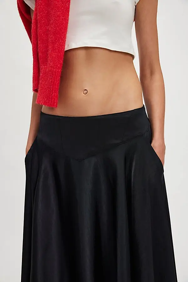 Free People Chilco Maxi Skirt - Black