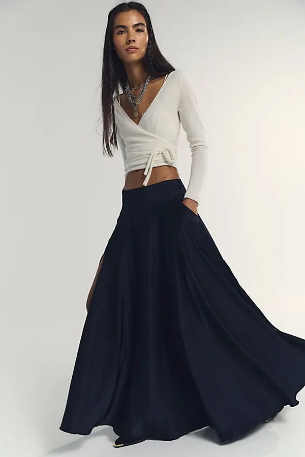 Free People Chilco Maxi Skirt - Black