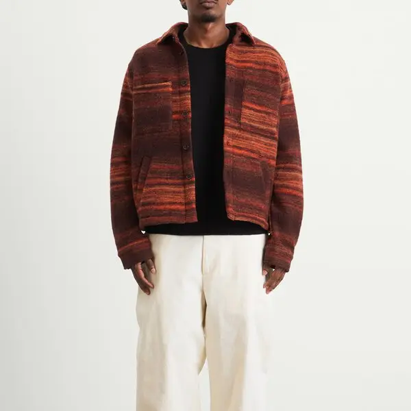 PERCIVAL Missisipi Boiled Wool Jacquard Overshirt - Multi